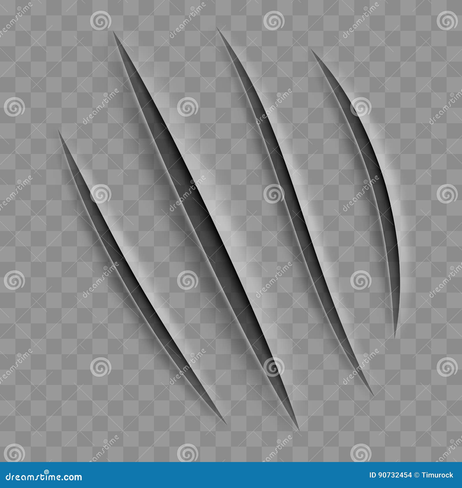 Claw Scar Scratch Icon Vector, Claw Scar Scratch Sign Isolated On White ...