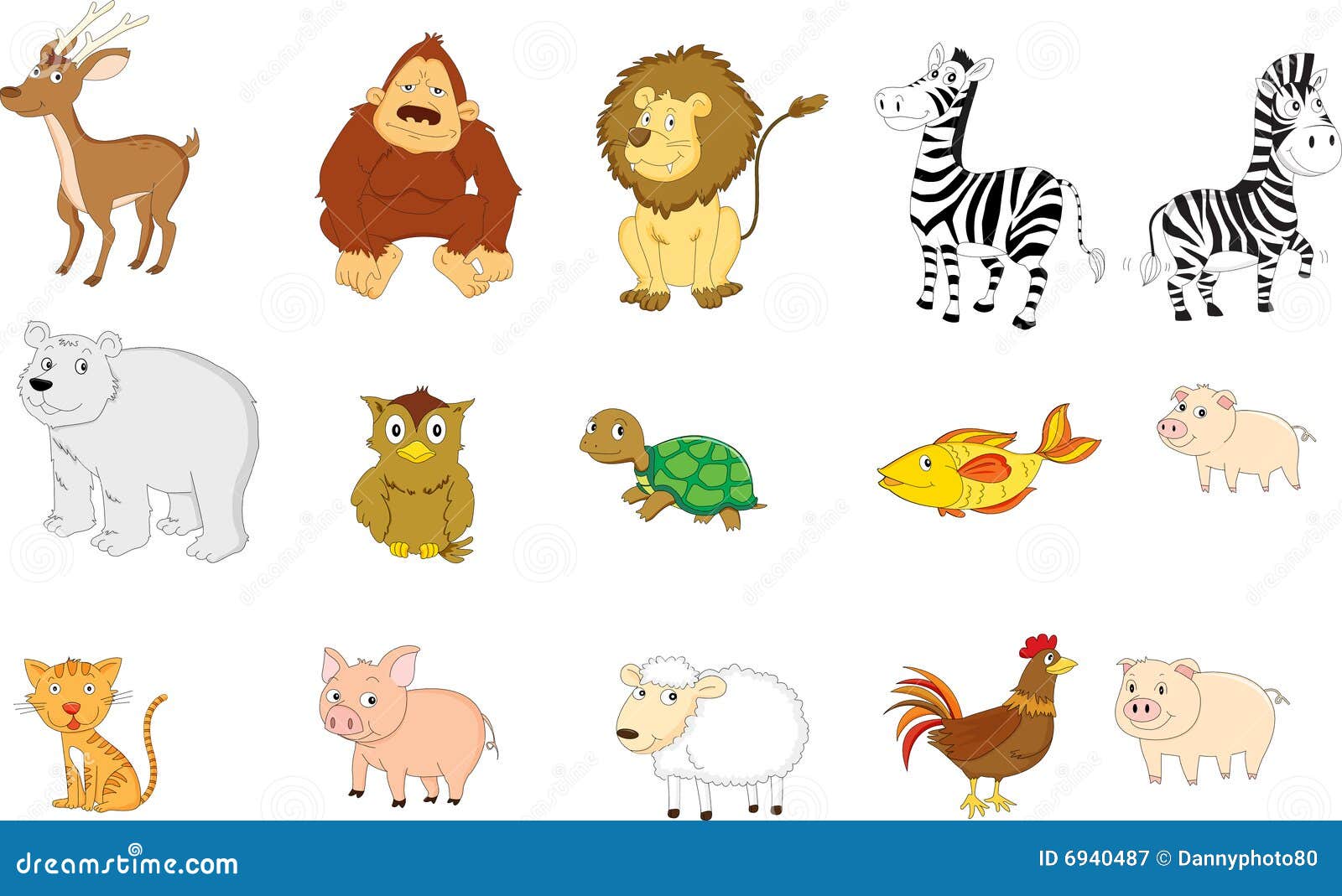 Animal collection stock illustration. Illustration of fauna - 6940487