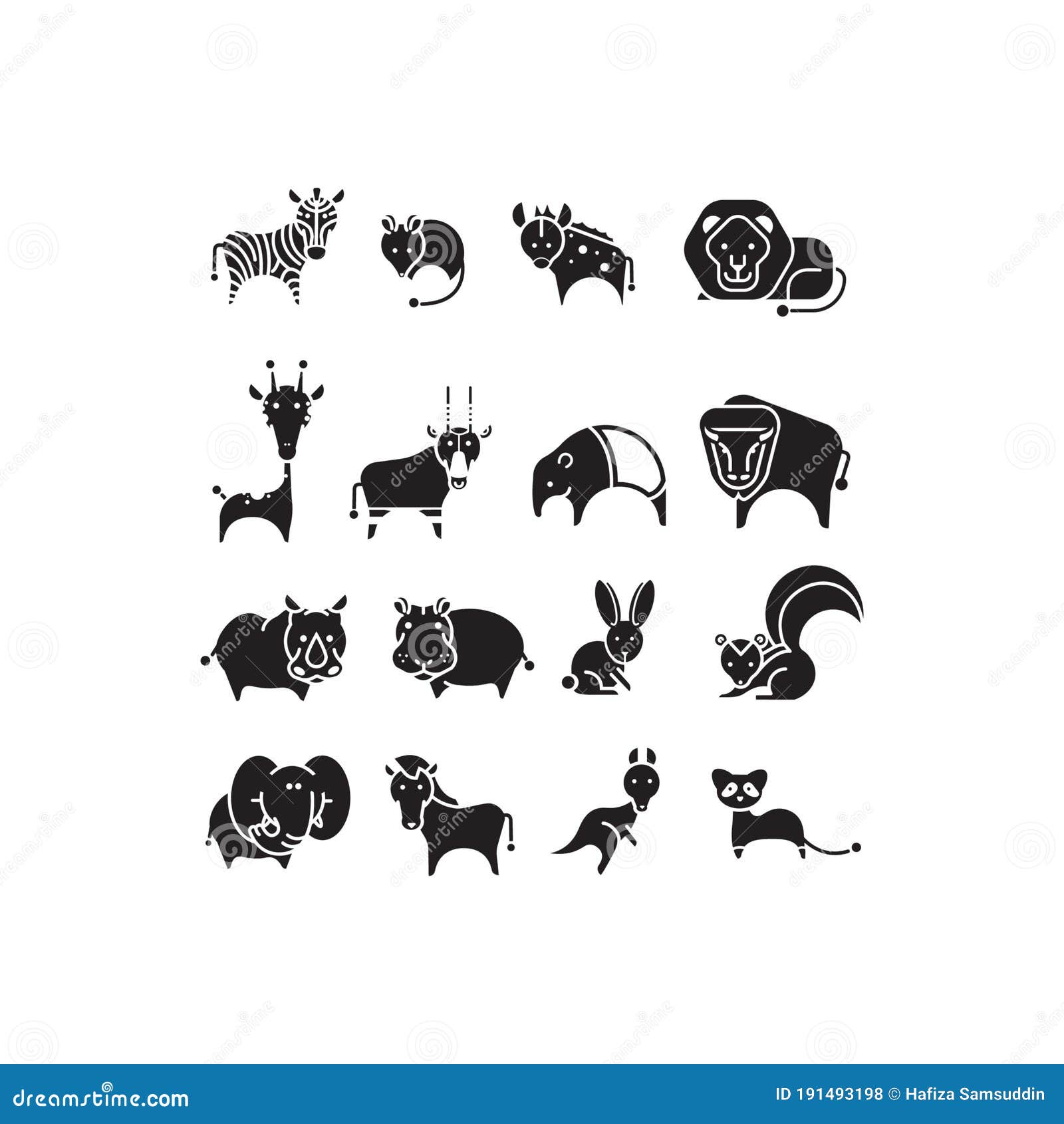 Animal Collection Pack. Vector Illustration Decorative Design Stock ...