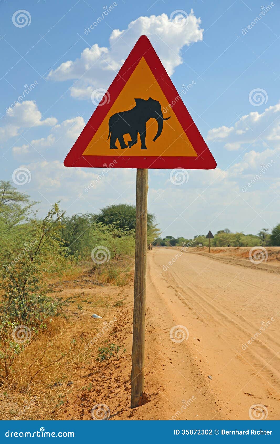 Animal Crossing Traffic Sign On A Road Royalty-Free Stock Photography ...