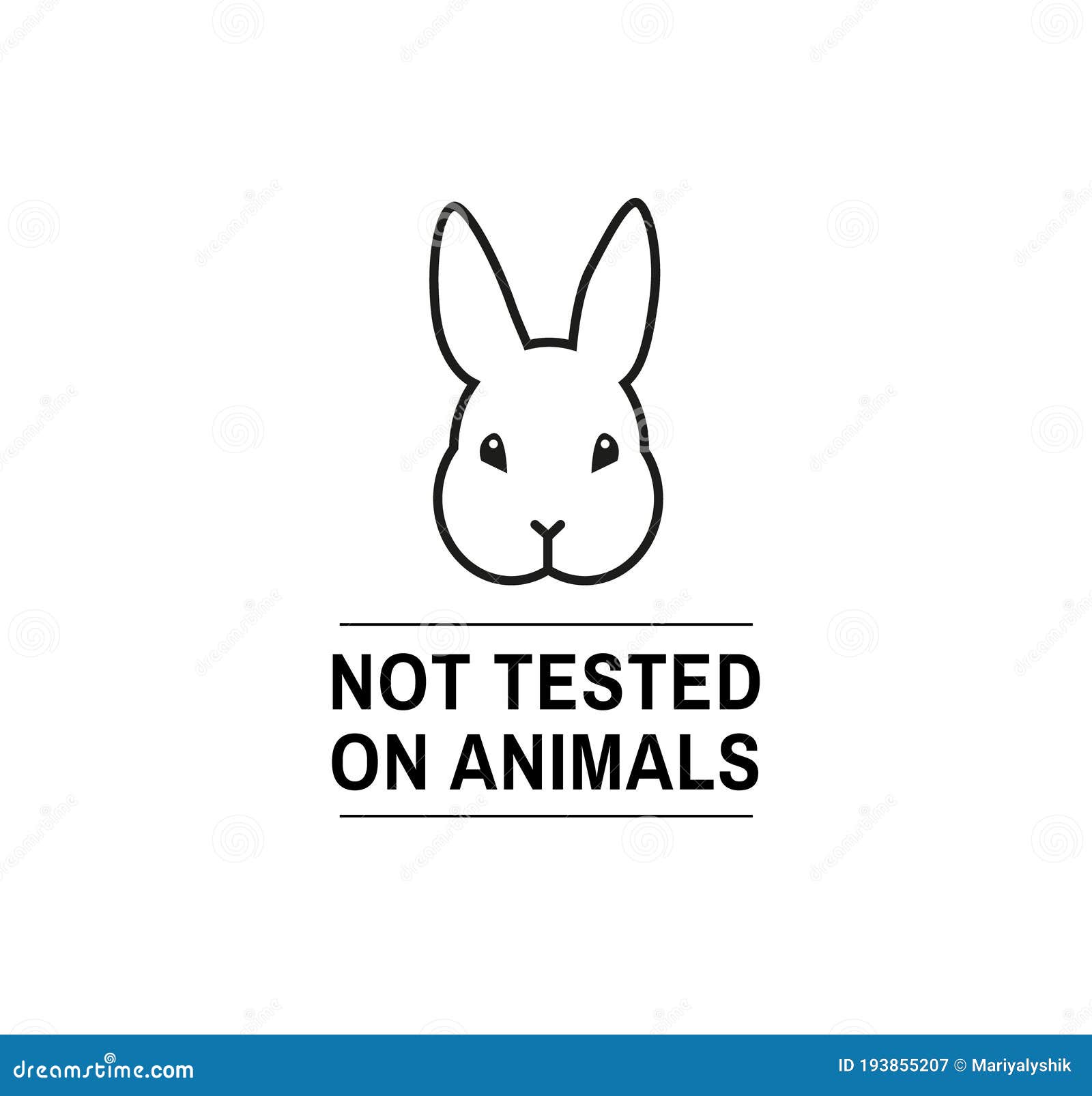 Animal Cruelty Free Flat Logo Design with Cute Bunny. Product Not ... Animal Cruelty Free Flat Logo Design with Cute Bunny. Product Not ...