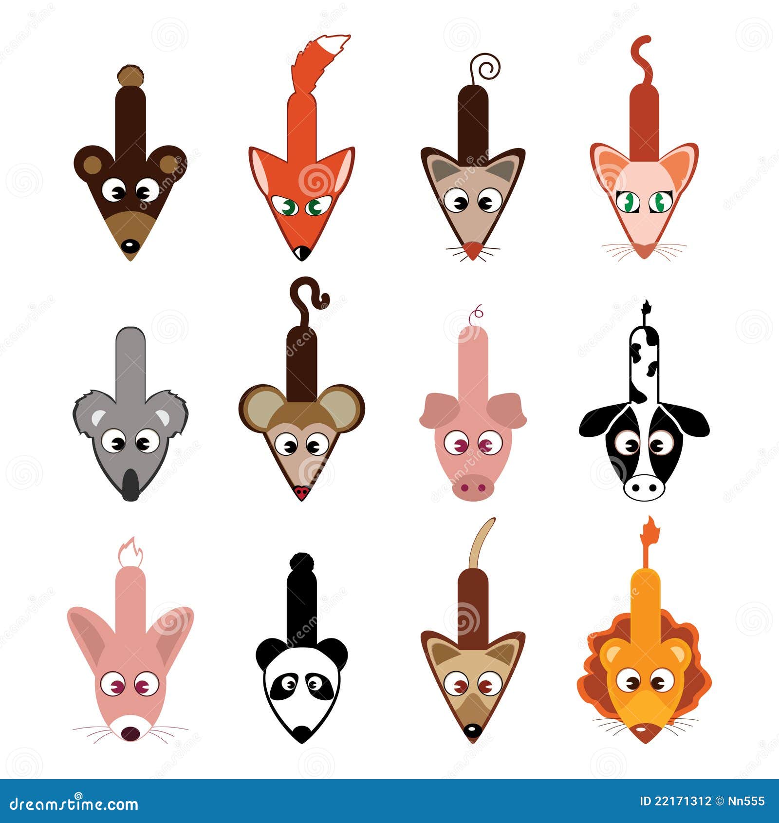 Animal Cursors Collection Stock Photography - Image: 22171312