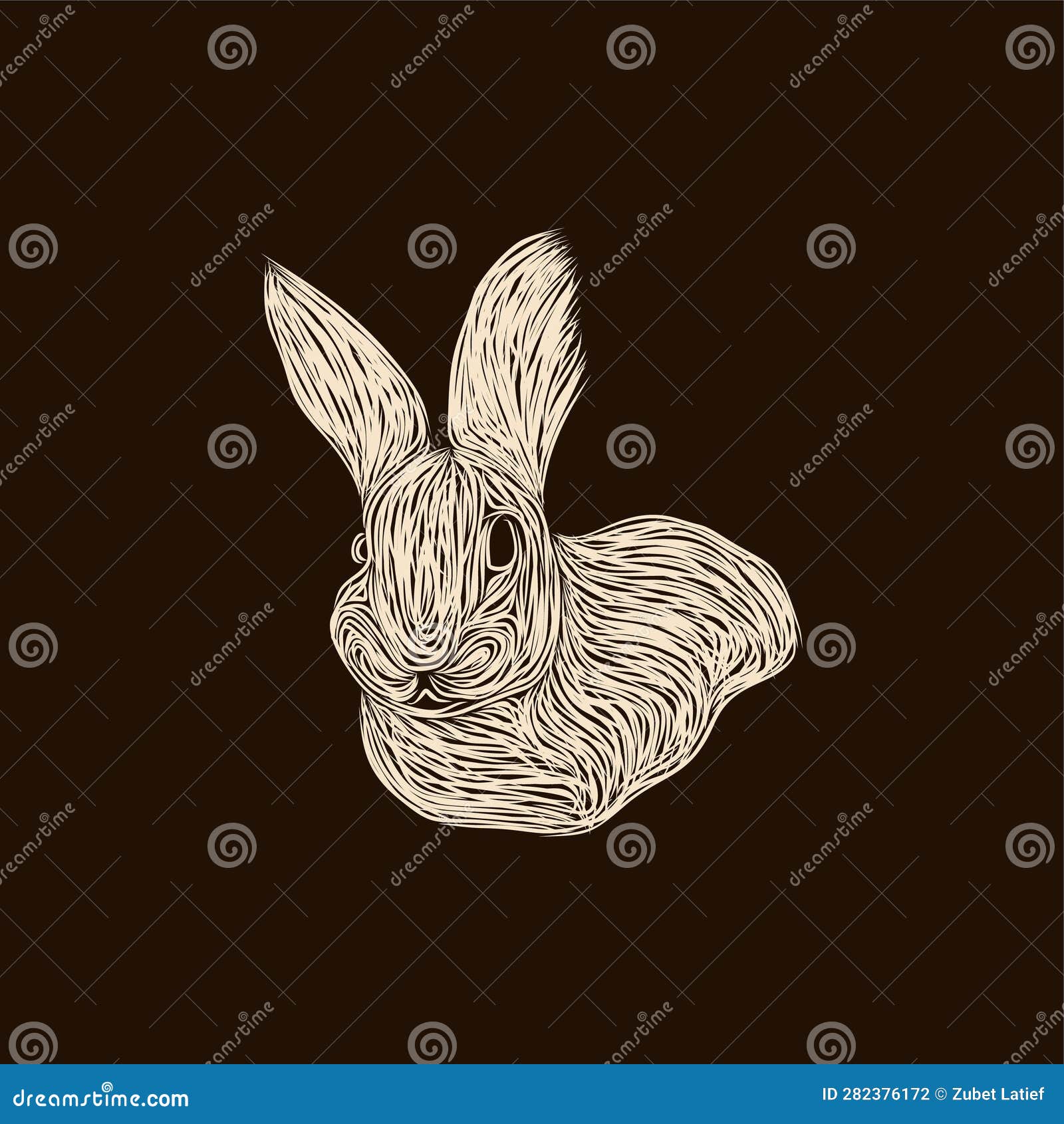 Animal Cute Rabbit Artwork Style Design Stock Vector - Illustration of ...