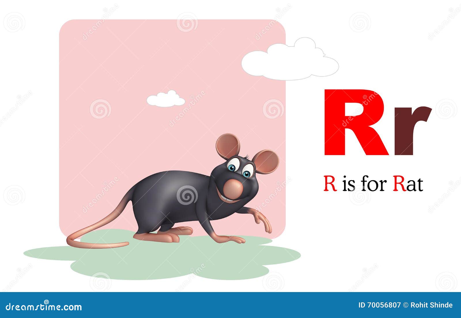 Animal De Compagnie De Rat Avec L'alphabet Illustration Stock ...