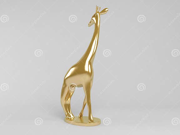 Animal de oro 3d stock de ilustración. Ilustración de fondo - 69001849