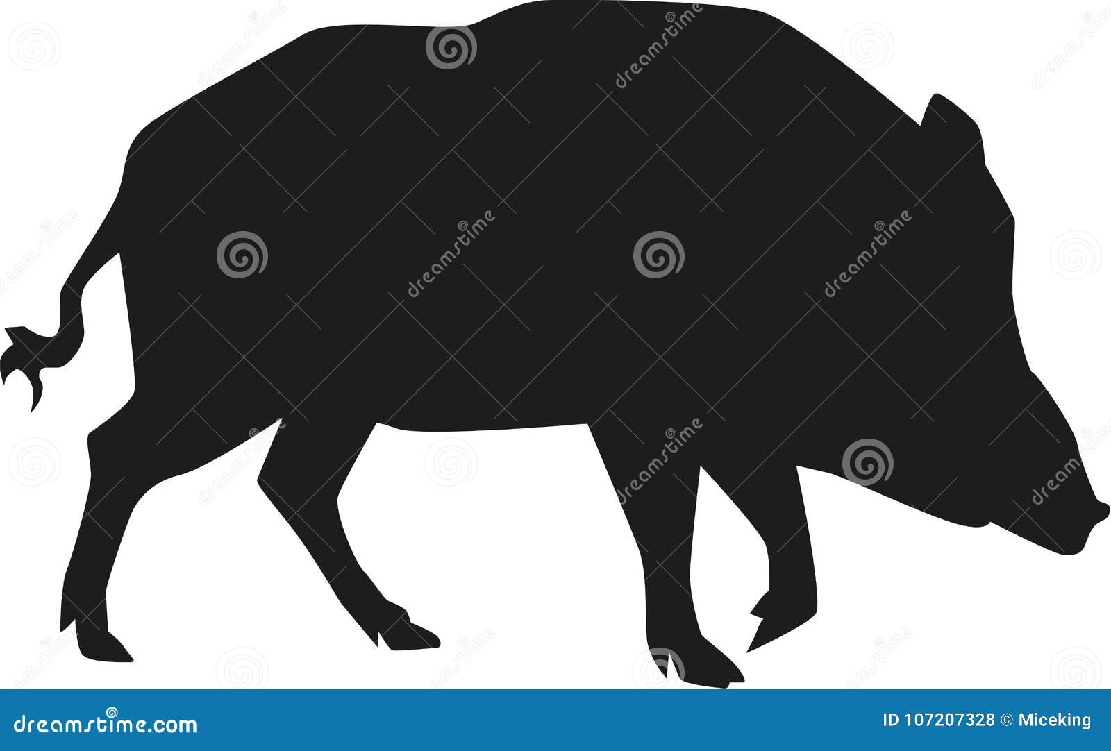 Animal De Silhouette De Verrat Illustration de Vecteur - Illustration ...