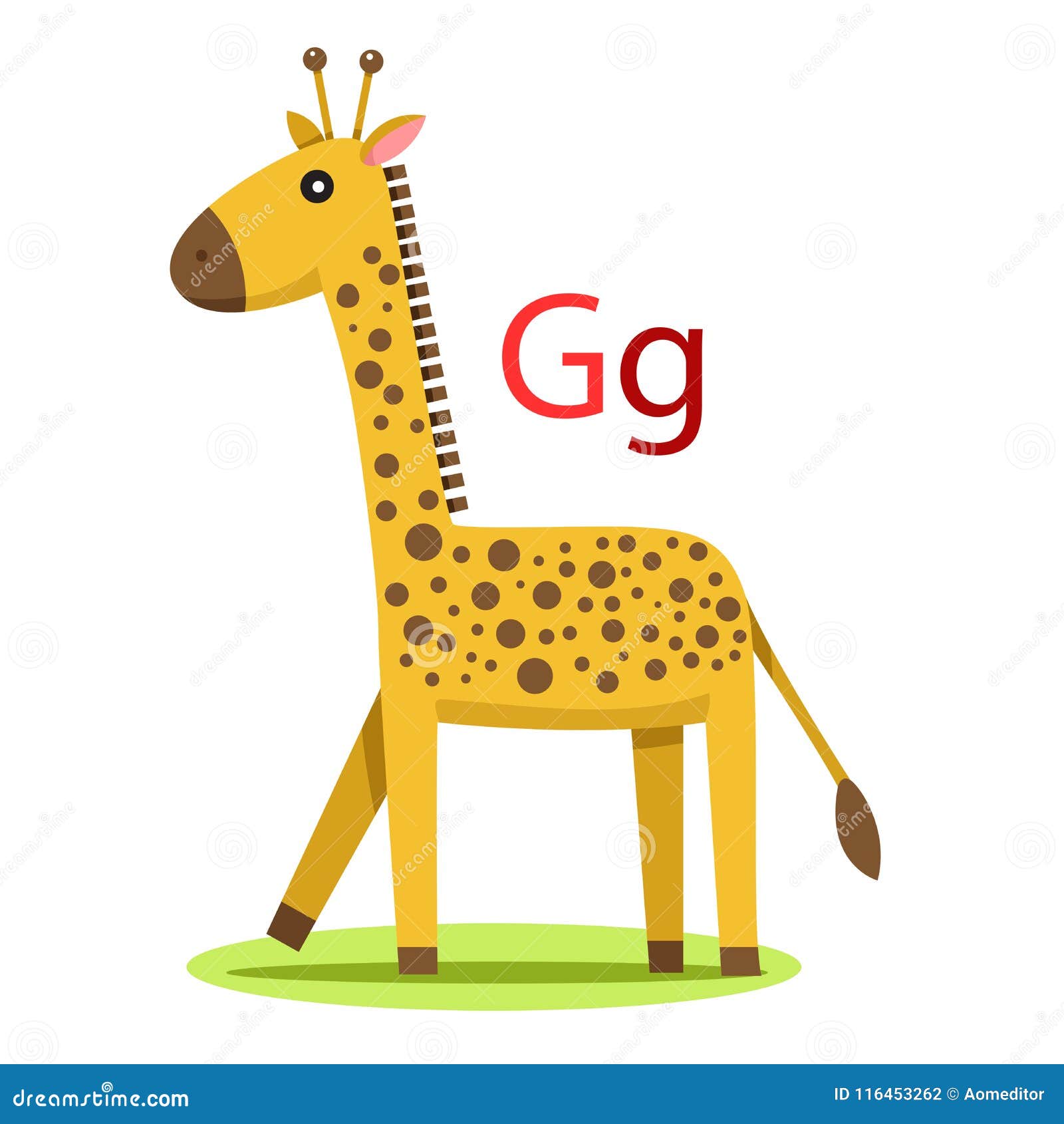 Animal Del Vector Del Alfabeto De G Ilustración del Vector ...