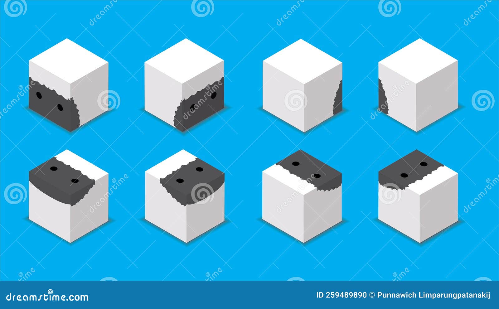 Cube Sheep 3D Render Model Stock Image | CartoonDealer.com #221252275