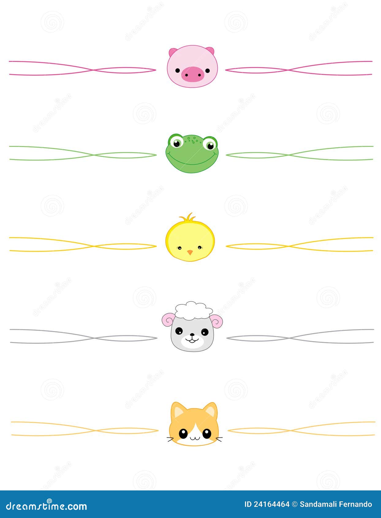 Animal divider stock vector. Illustration of coloured - 24164464