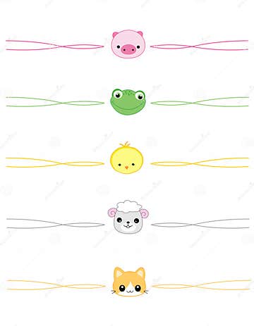 Animal divider stock vector. Illustration of coloured - 24164464