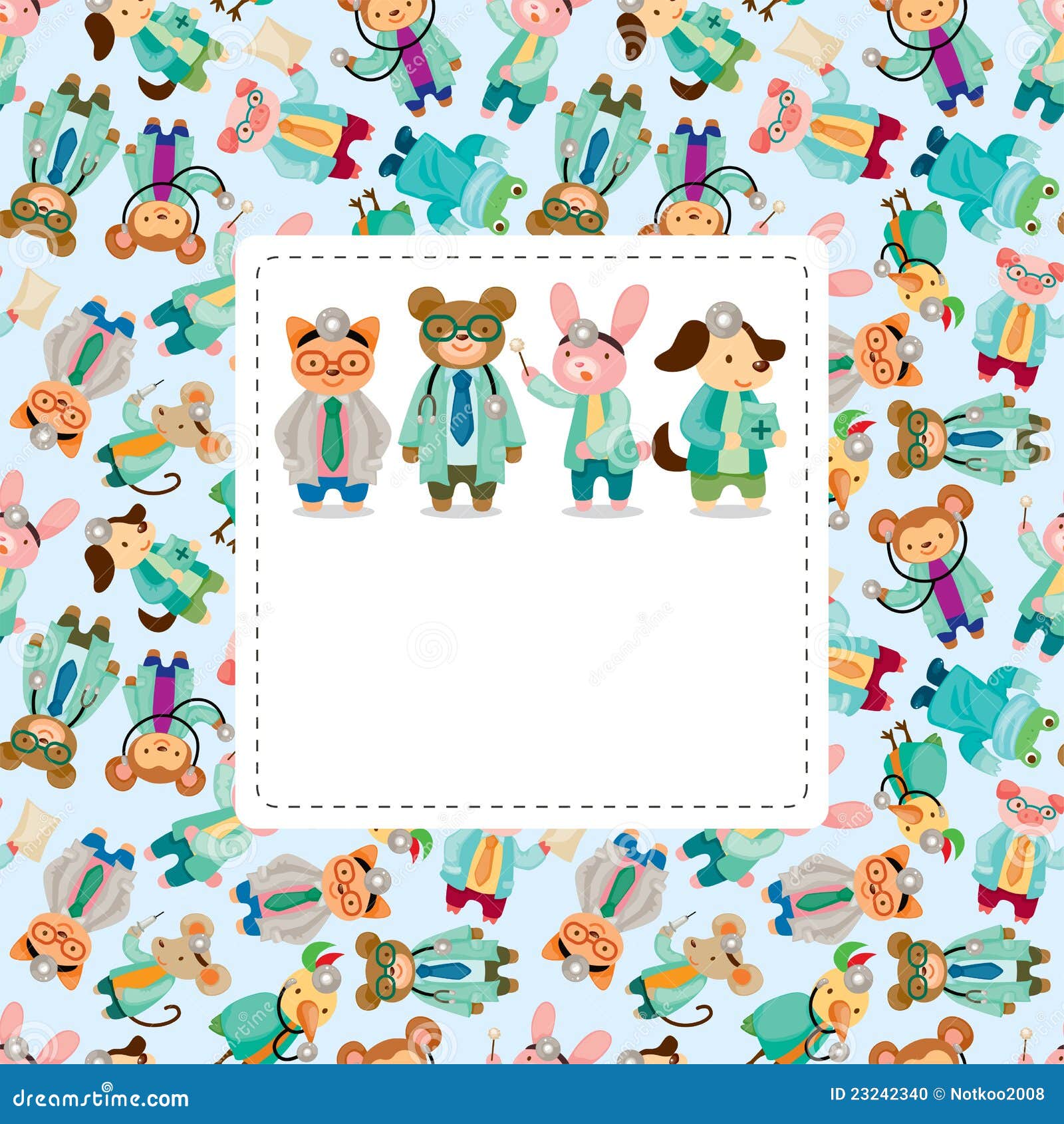 Animal Doctor Stickers Vector Illustration | CartoonDealer.com #27483362