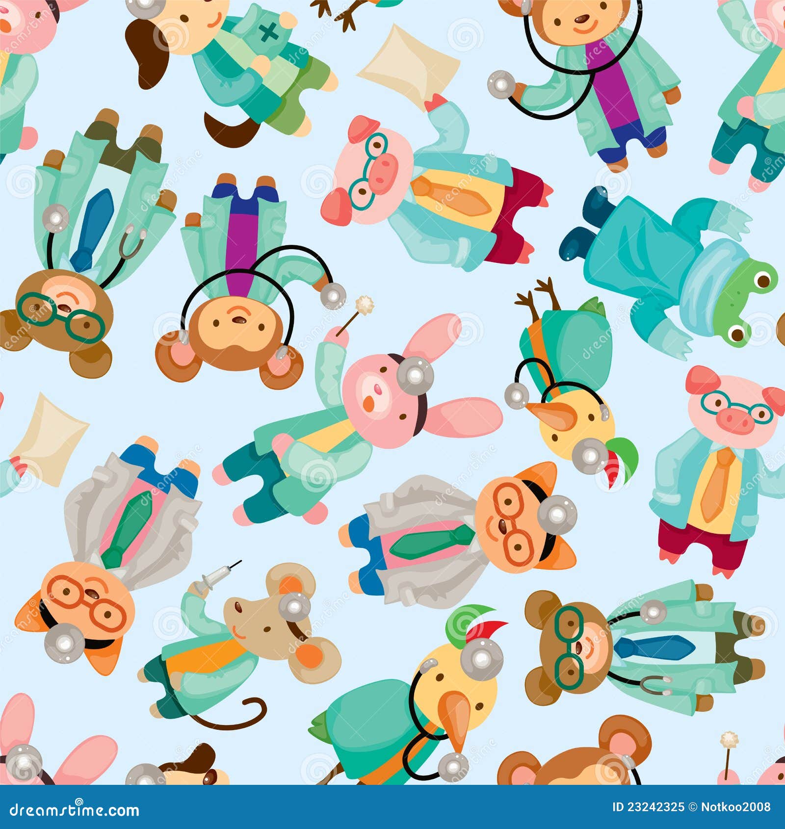 Animal Doctor Stickers Vector Illustration | CartoonDealer.com #27483362