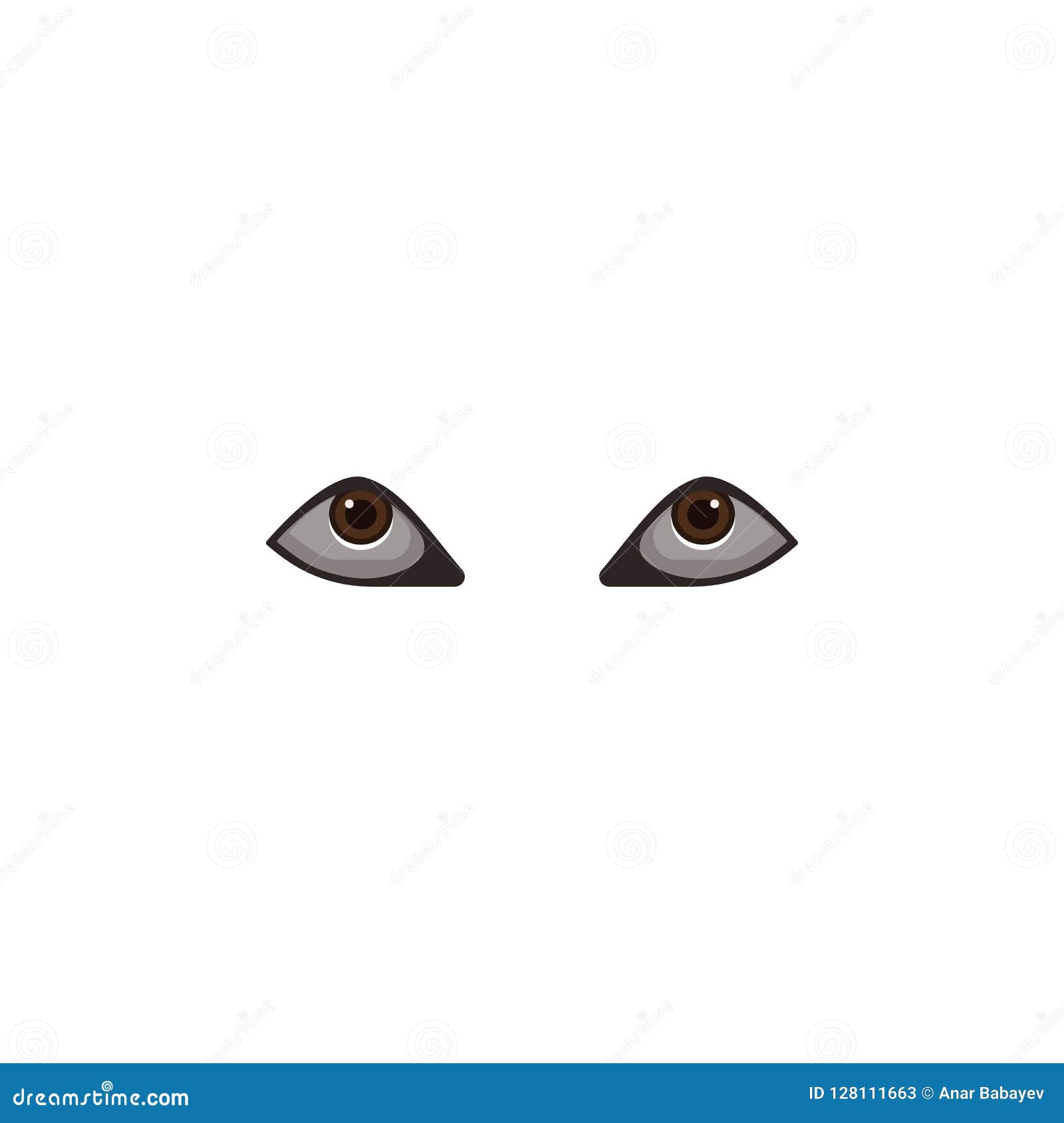 Animal Eyes Grey Color Icon. Elements of Eyes Multi Colored Icons Stock ...