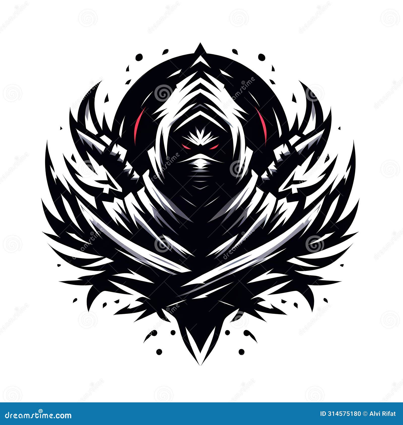 Ninja Mascot Logo Creative Ninja Emblem Design Concept ,image is ...