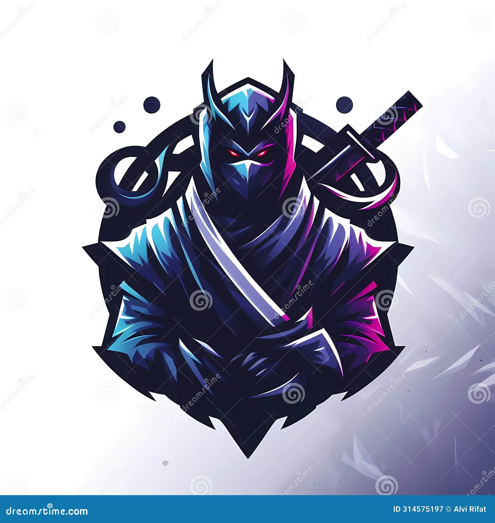 Ninja Mascot Logo Creative Ninja Emblem Design Concept ,image is ...