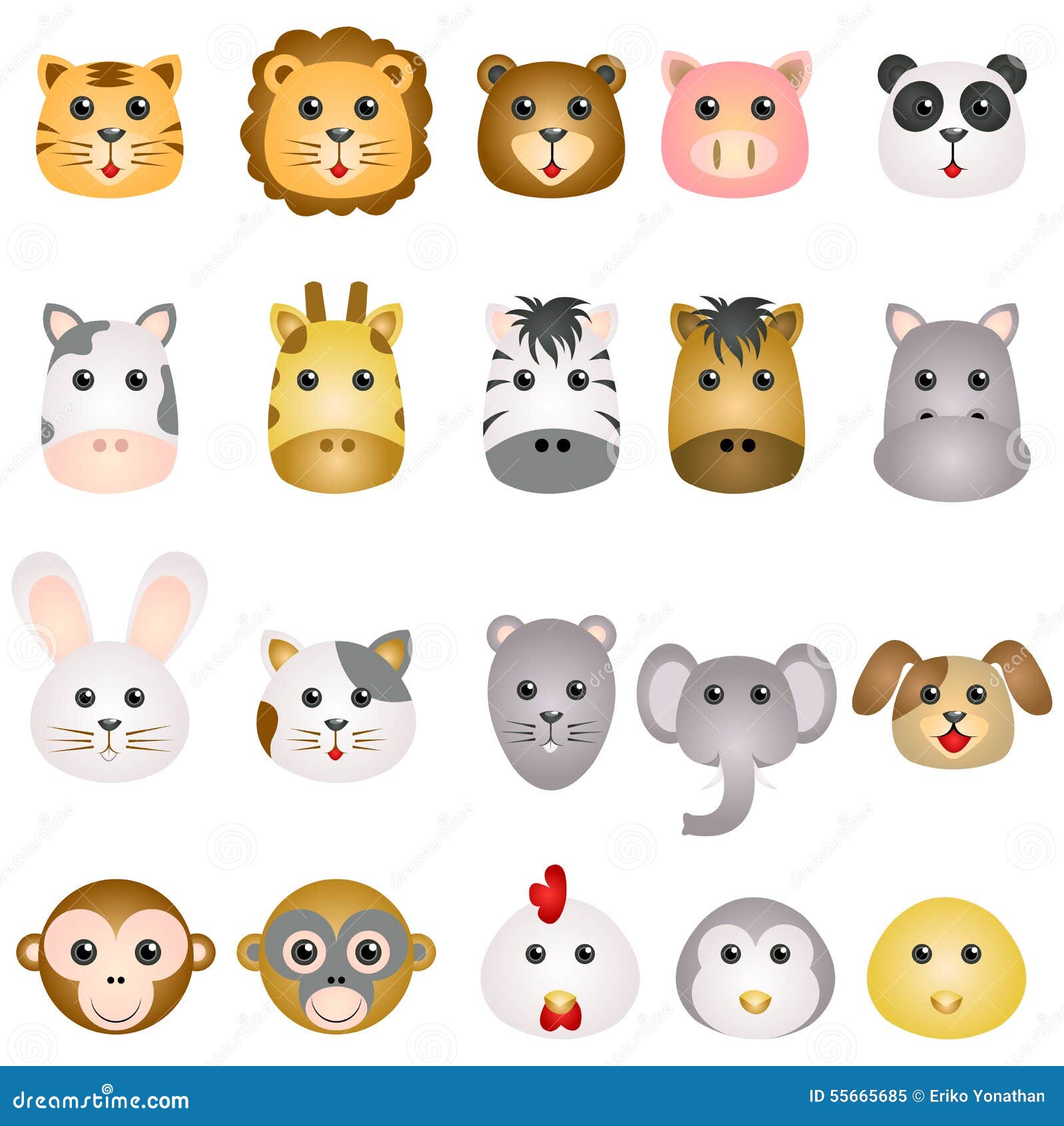 Animal Face Vector stock illustration. Illustration of horse - 55665685