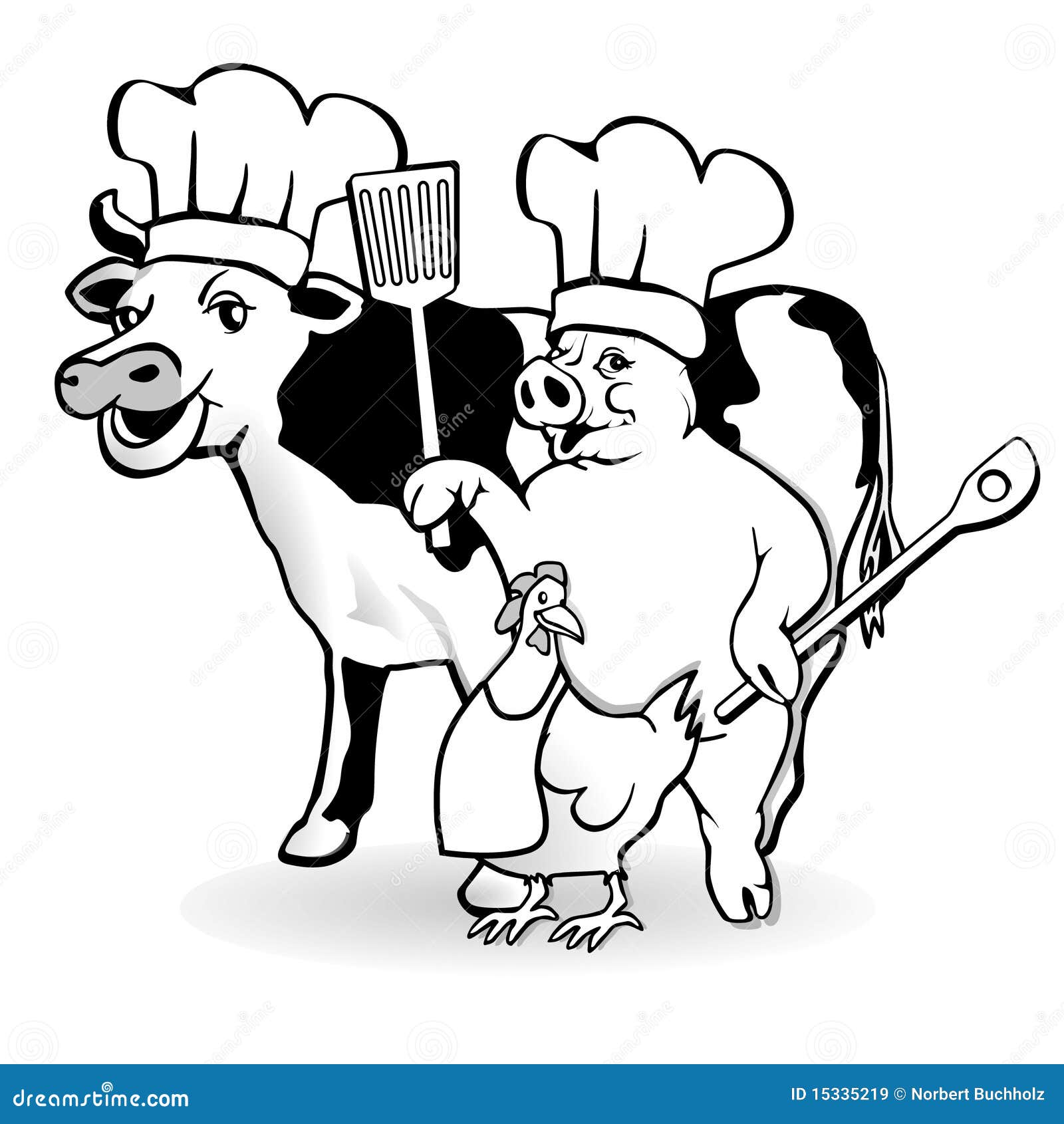 Animal farm cooking stock vector. Illustration of kitchen - 15335219