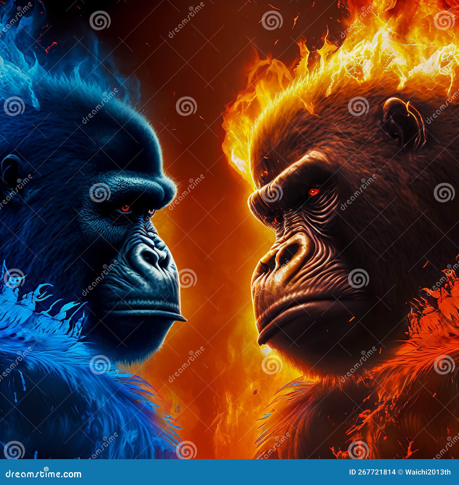 Animal Fighting. Sport Arena Fighting Kangaroo VS Mouse. Cartoon ...