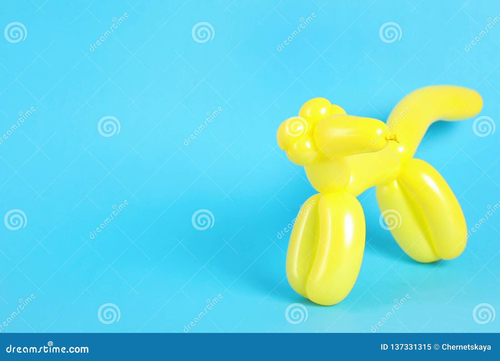 Animal Figure Made of Modelling Balloon on Color Background. Stock ...