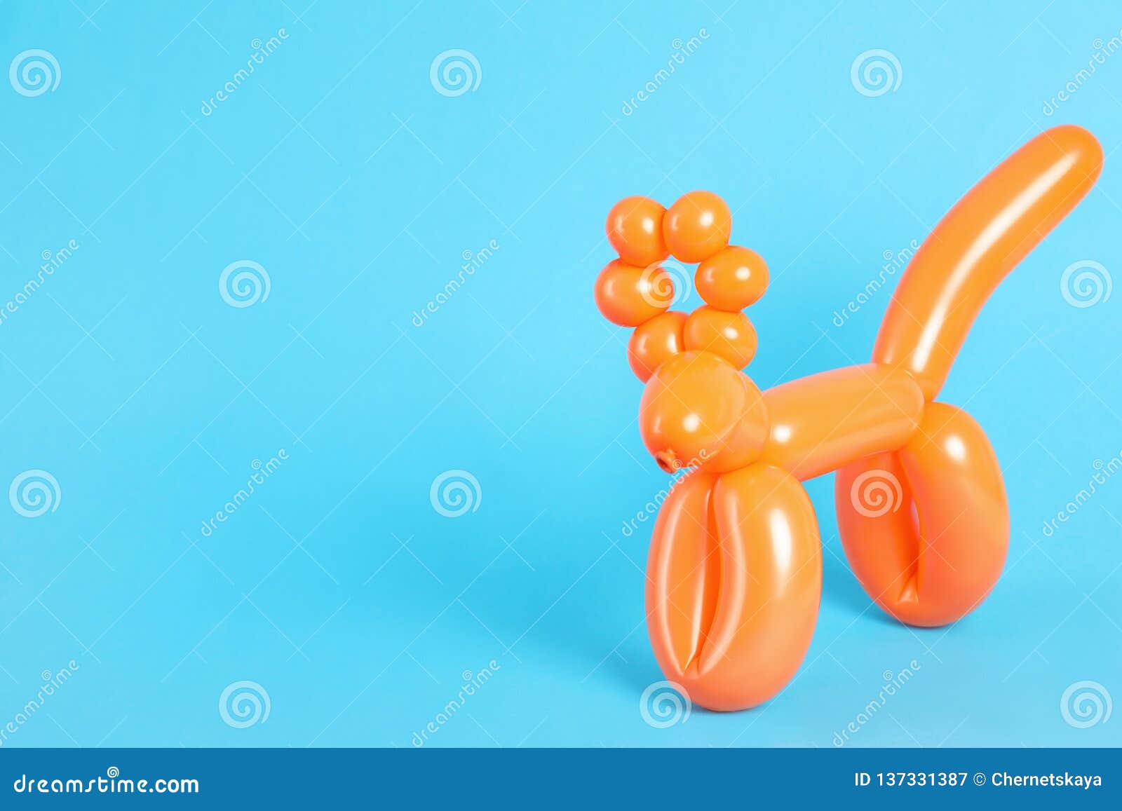 Animal Figure Made Of Modelling Balloon On Color Background. Royalty ...