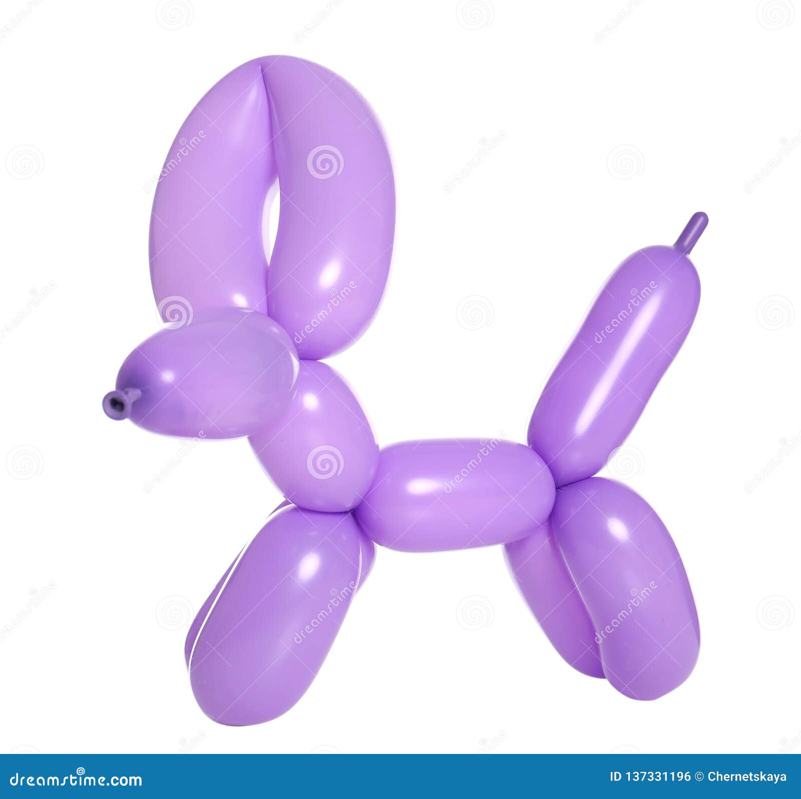 Animal Figure Made Of Modelling Balloon On Color Background. Royalty ...