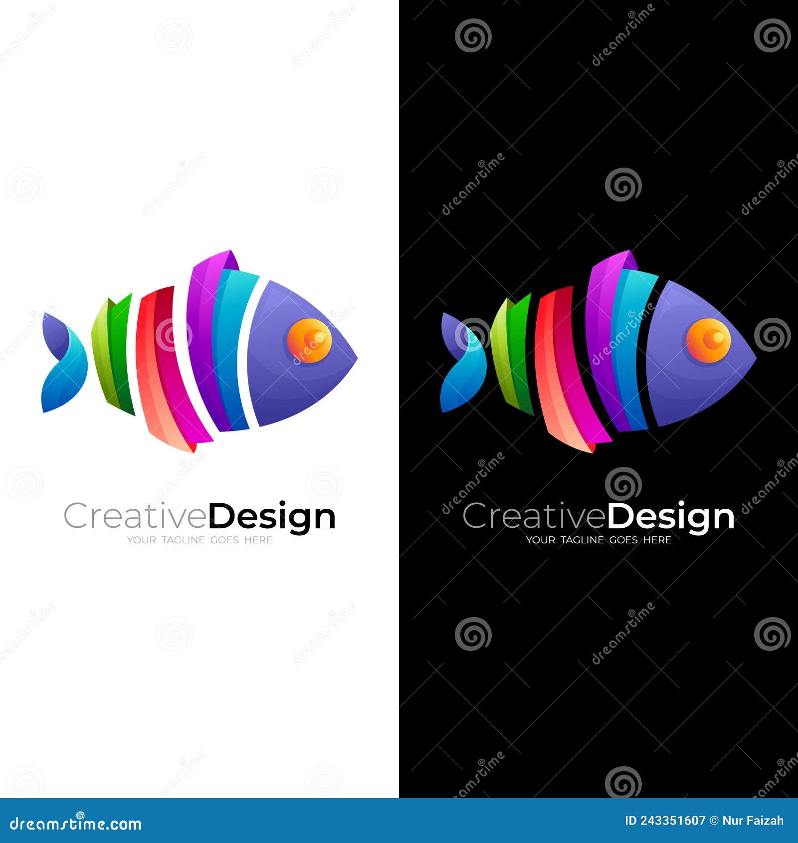 Animal Fish Logo and Colorful Design Vector Stock Vector - Illustration ...
