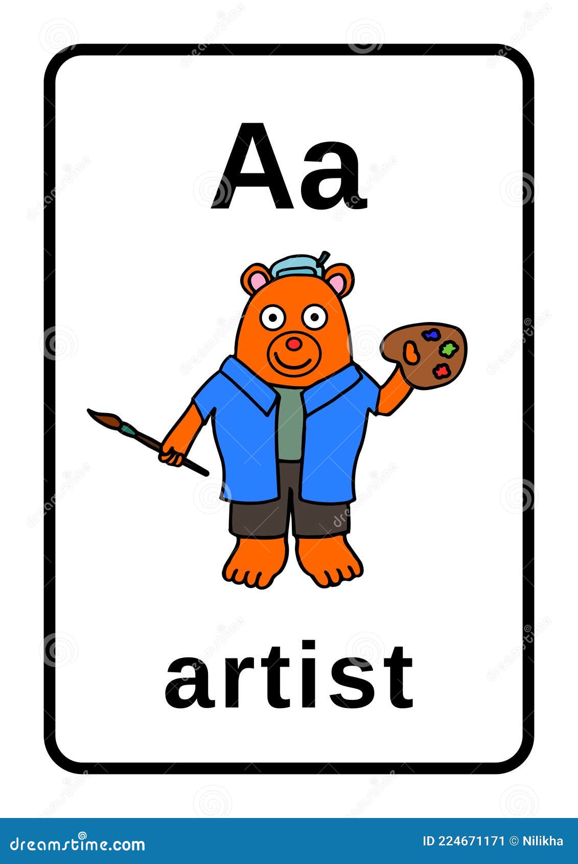 Animal Flashcard. Cute Insect Flashcards For Children. Bugs Flashcards ...