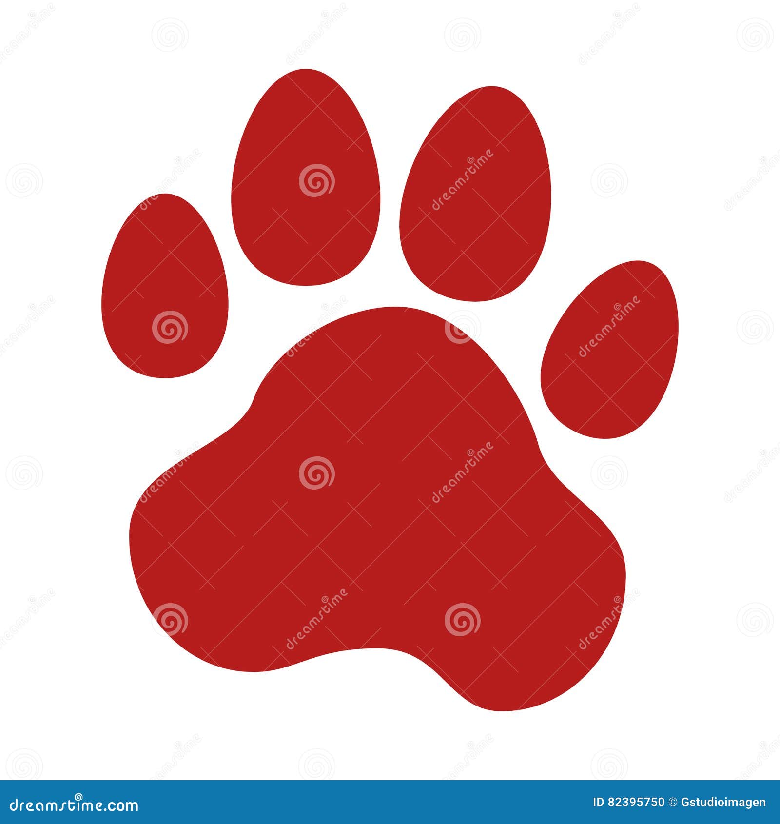 Animal foot print icon stock illustration. Illustration of mammal ...