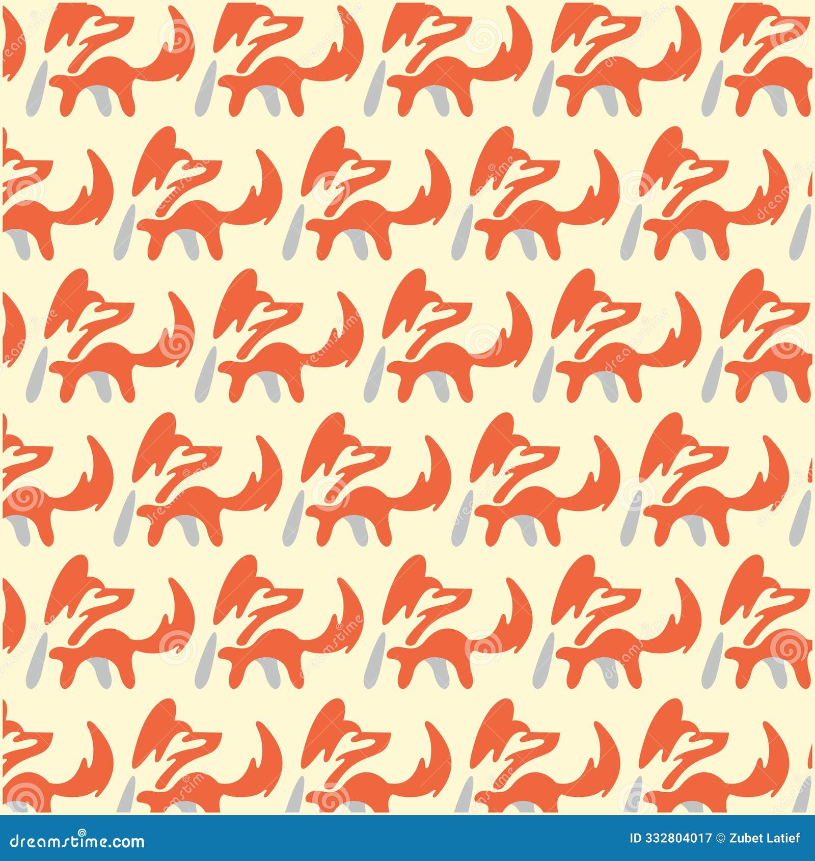 Animal Fox Pattern Design Vector Illustration, Design for Your ...