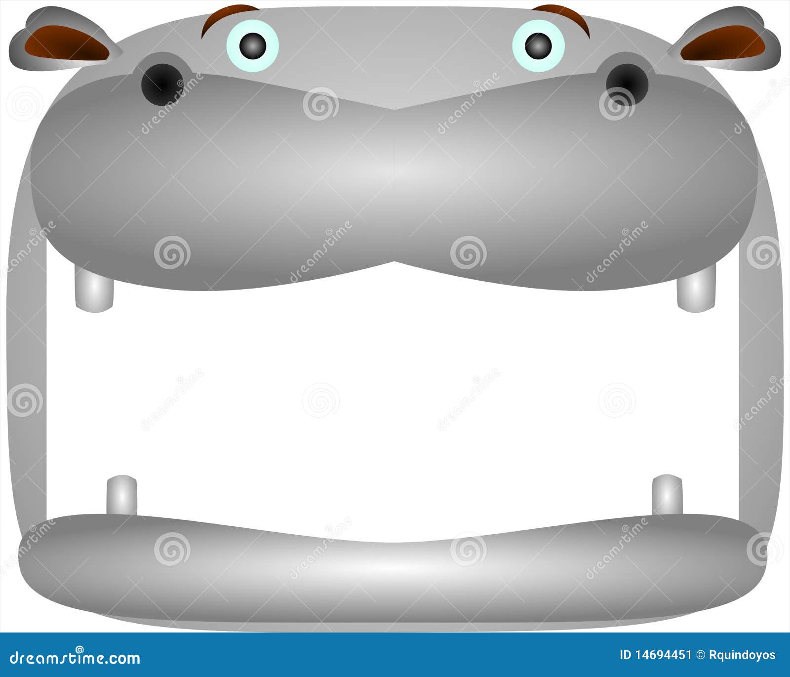 Animal frame hippo stock illustration. Illustration of creative - 14694451