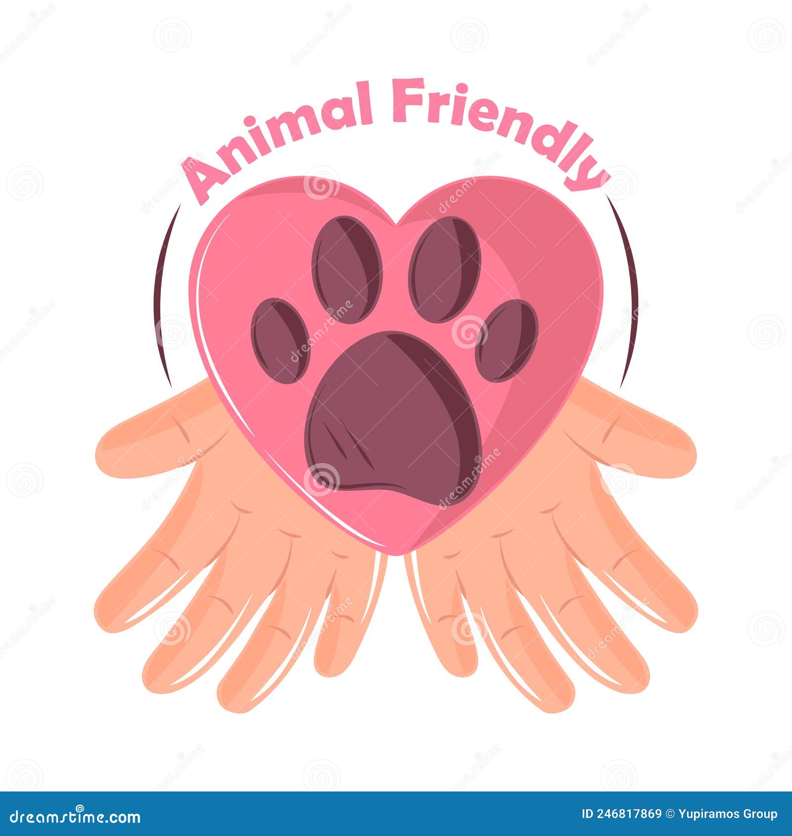 Animal friendly label stock vector. Illustration of label - 246817869
