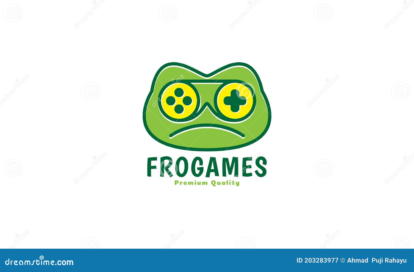 Animal Frog with Joystick Game Logo Vector Icon Illustration Design ...