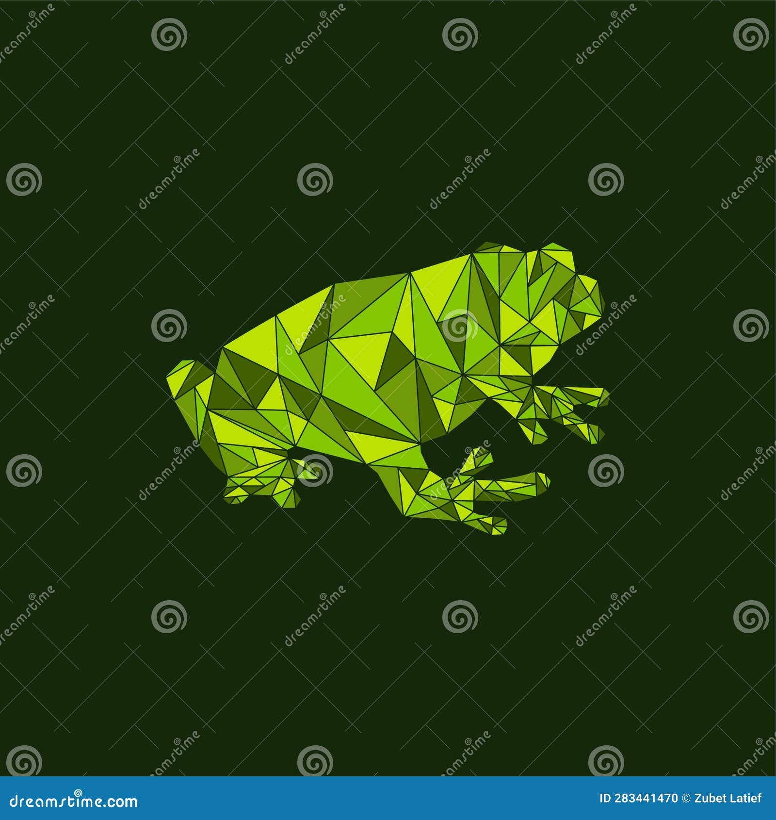 Animal Frog Polygon Geometric Style Design Stock Vector - Illustration ...