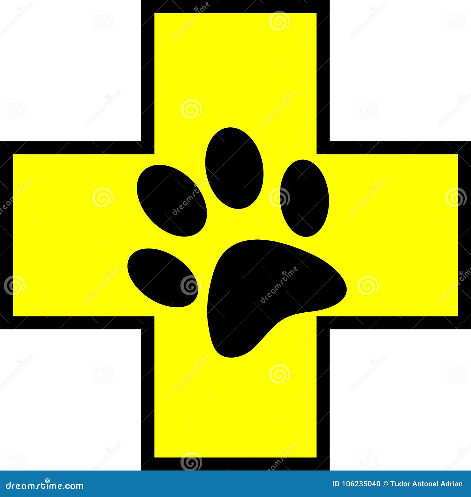 Animal help cross stock vector. Illustration of animal - 106235040