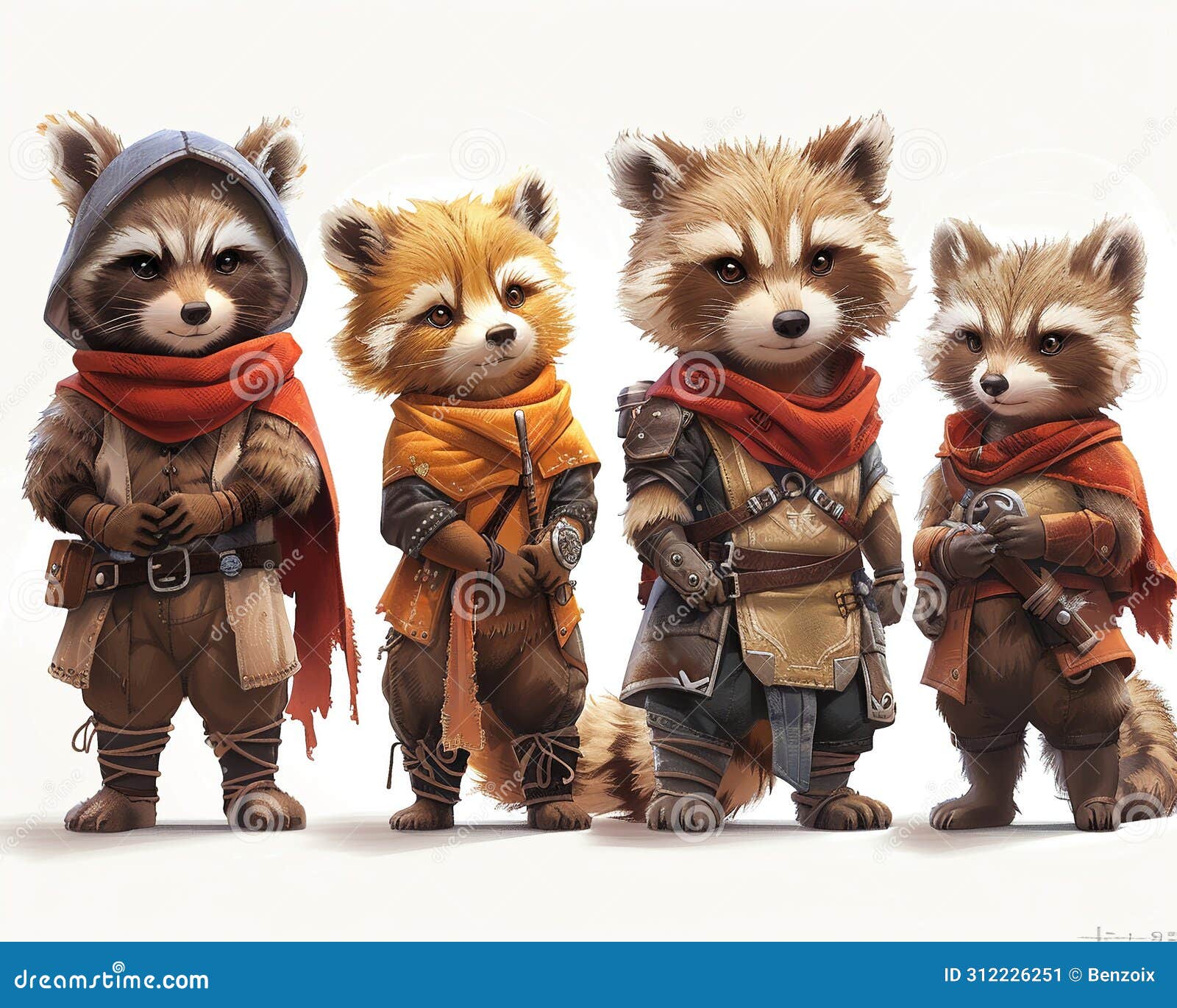 Animal Heroes in Cartoon Style Stock Image - Image of courageous ...