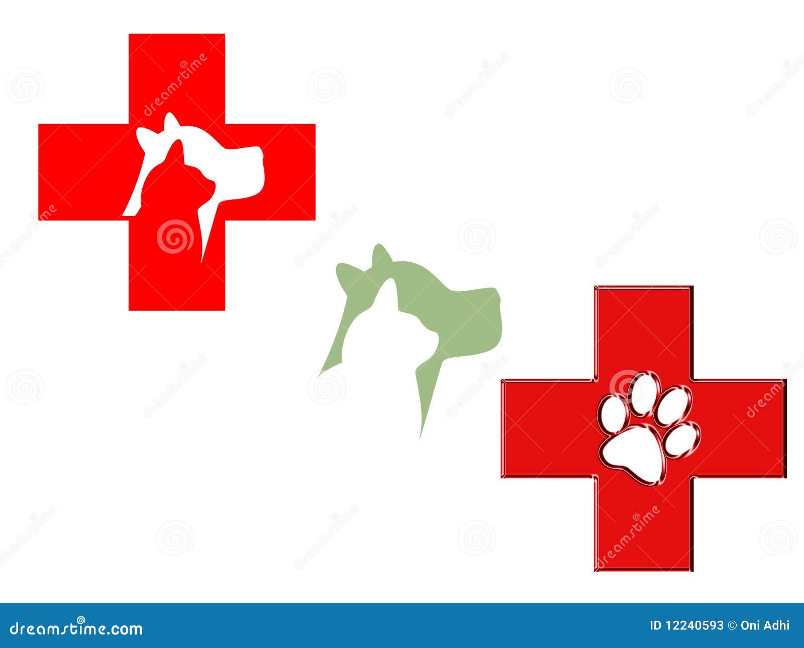 Animal hospital logo set stock illustration. Illustration of decoration ...