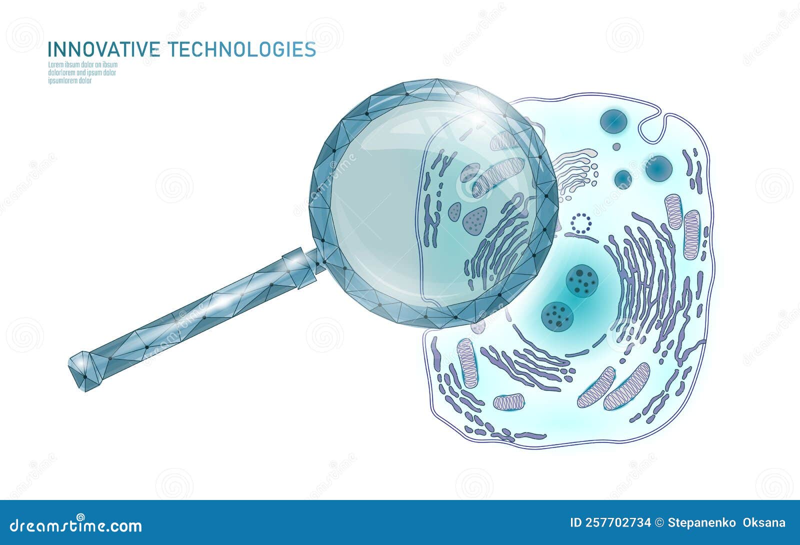 Animal Human Cell Structure Educational Science. Microscope 3d ...