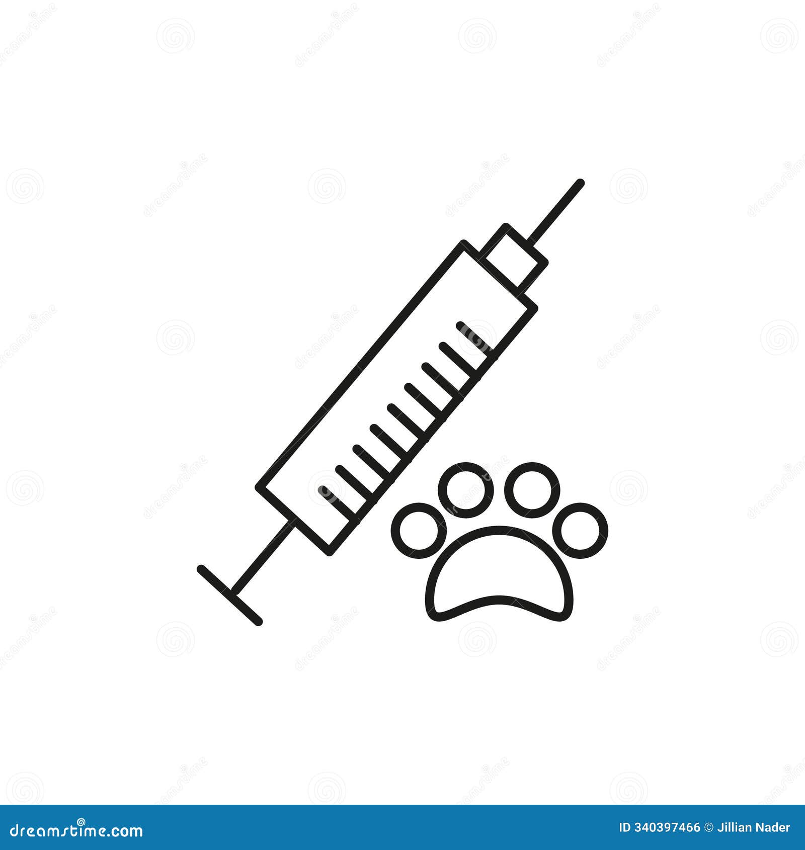 Animal Injection Icon Flat Line Symbol Set Stock Illustration ...