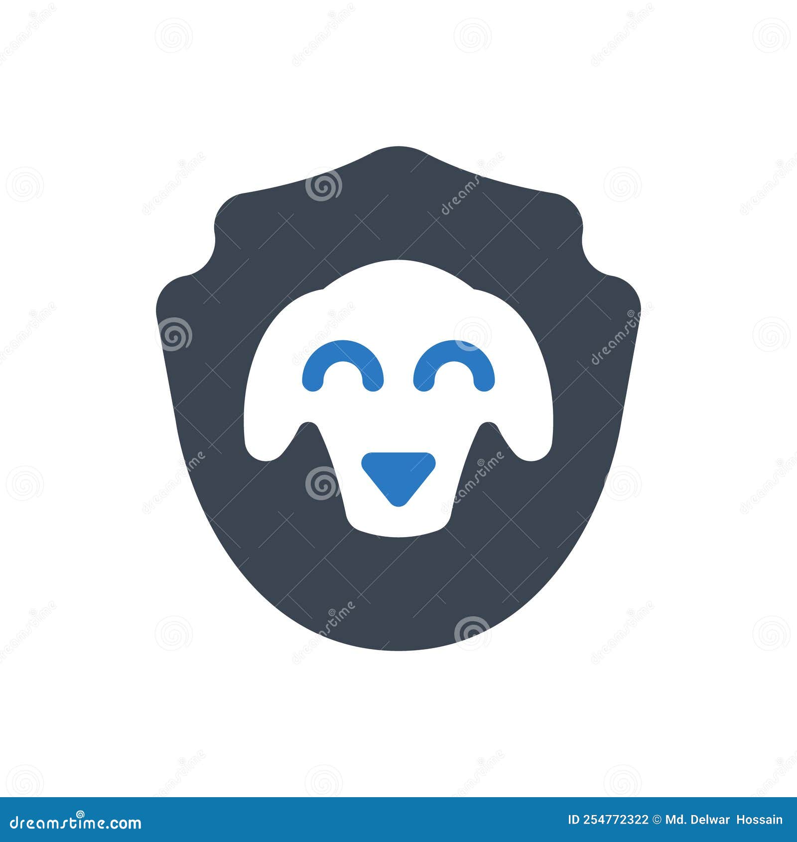 Animal insurance icon stock vector. Illustration of reliability - 254772322