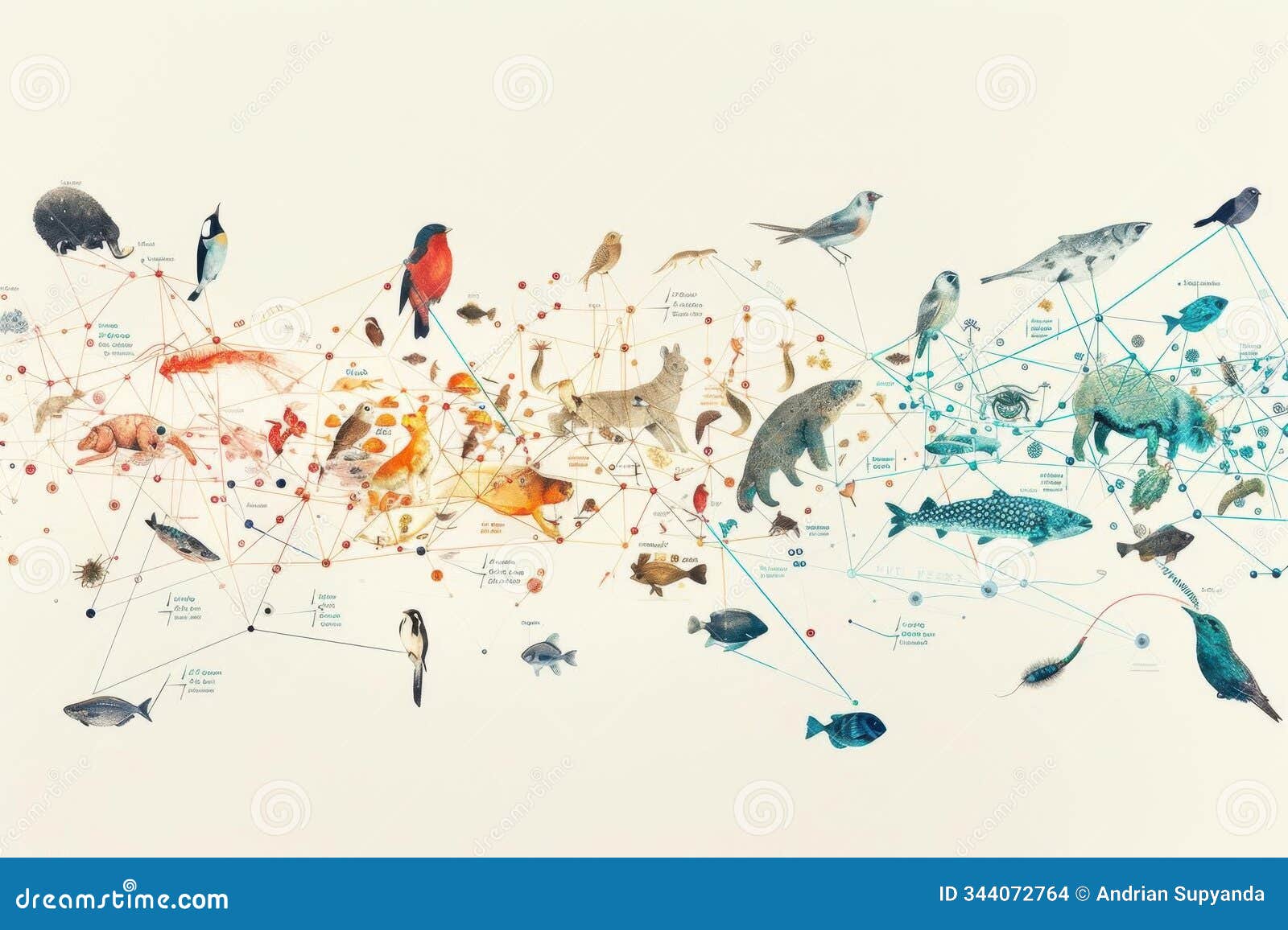 Animal Interconnections, a Visual Network of Wildlife Stock ...