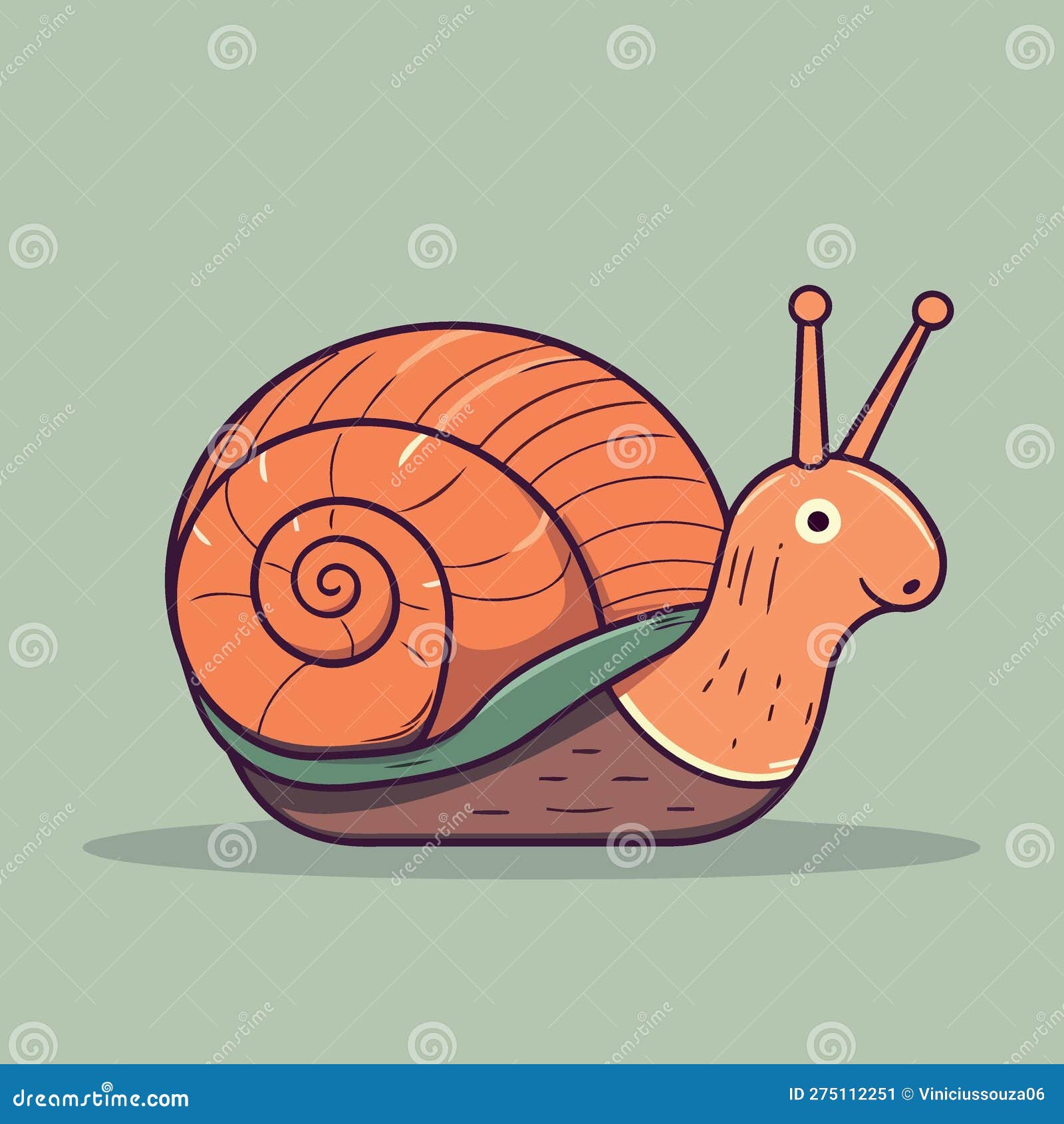 Animal invertebrate snail stock vector. Illustration of slow - 275112251