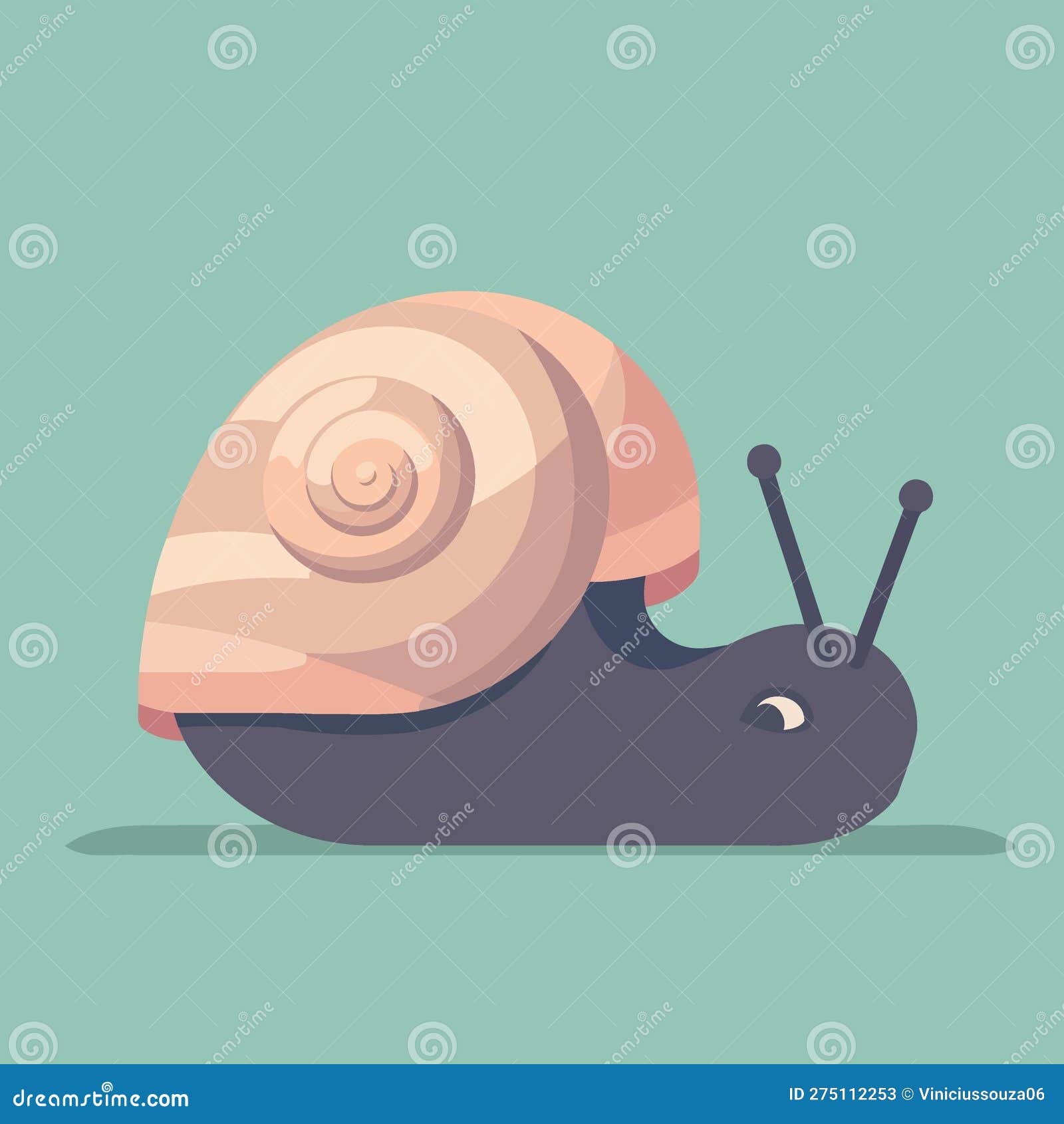 Animal invertebrate snail stock vector. Illustration of vector - 275112253