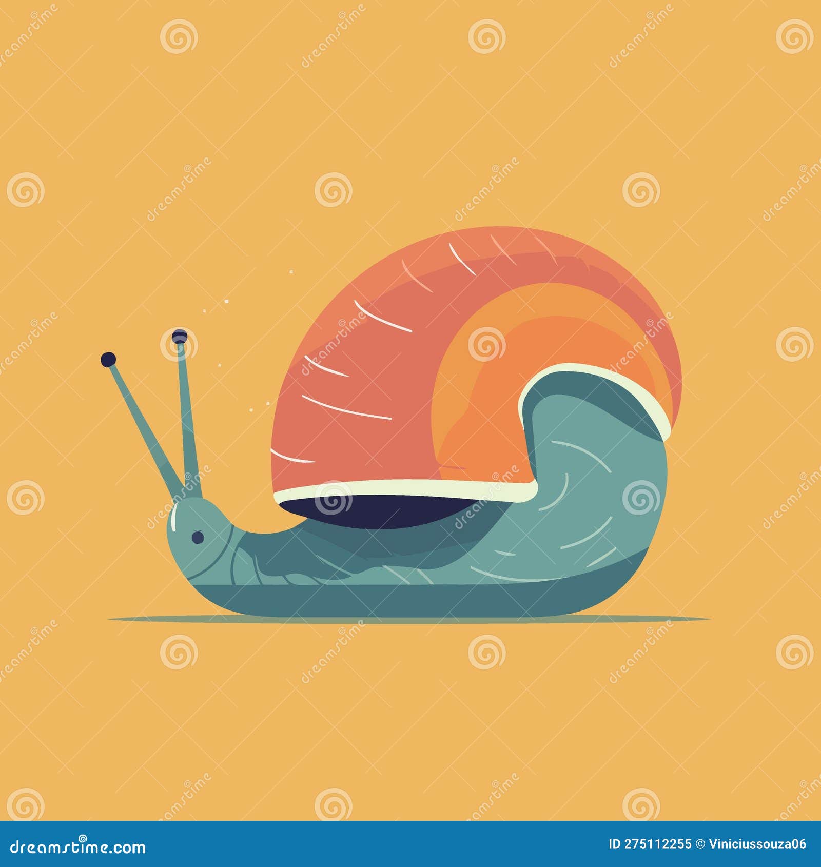 Animal invertebrate snail stock vector. Illustration of nature - 275112255