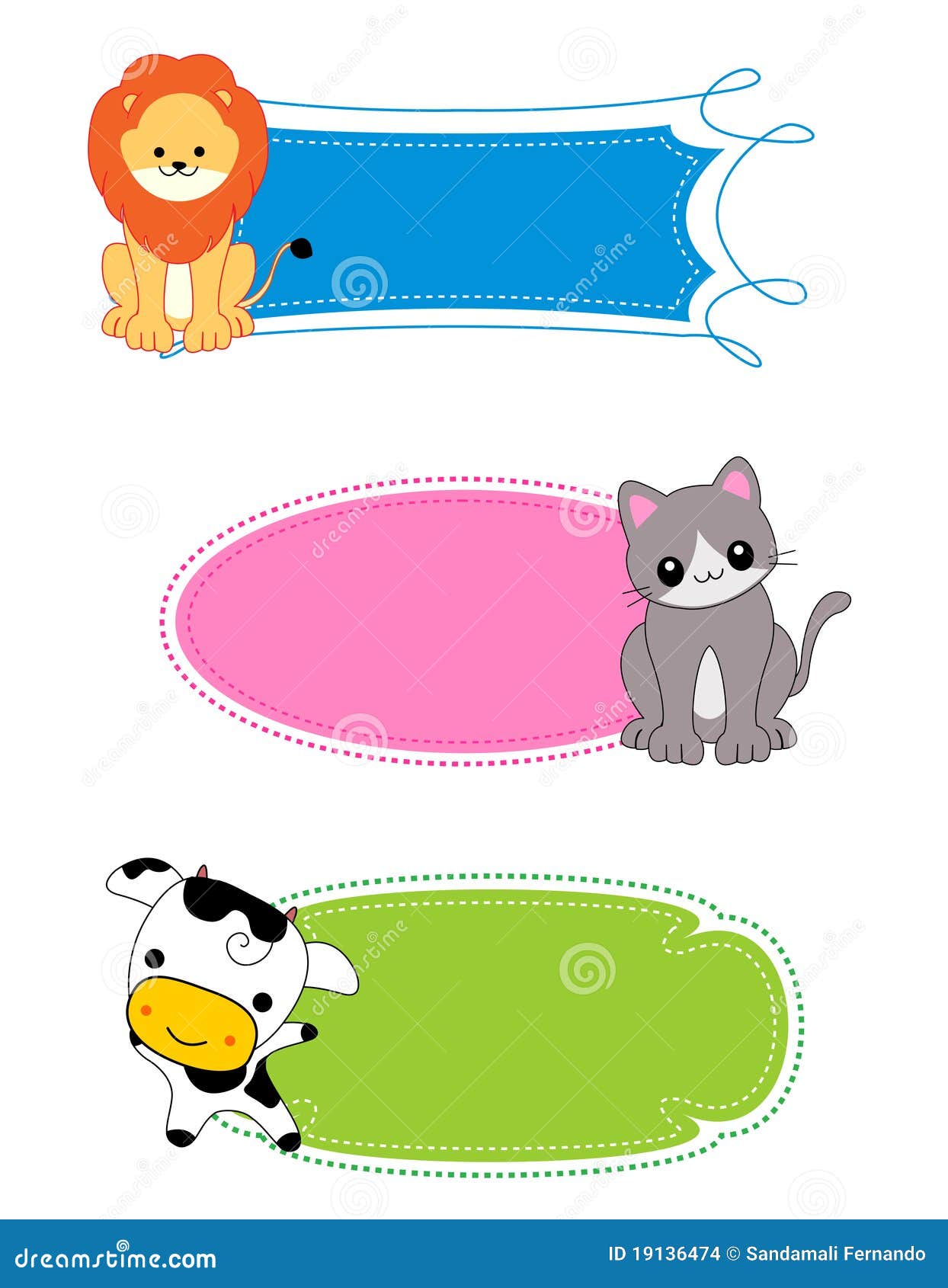 Animal label / frame stock vector. Illustration of banner - 19136474