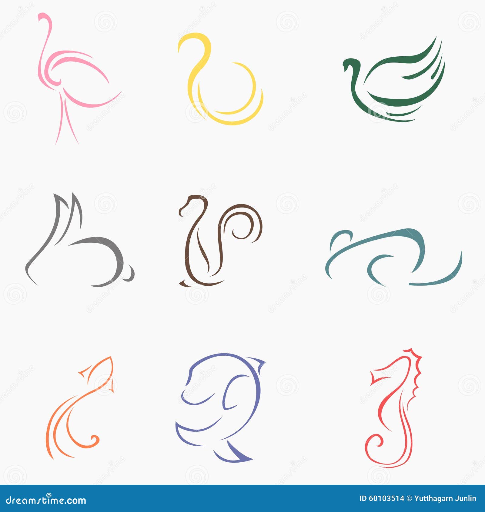 Animal Line stock illustration. Illustration of nature - 60103514