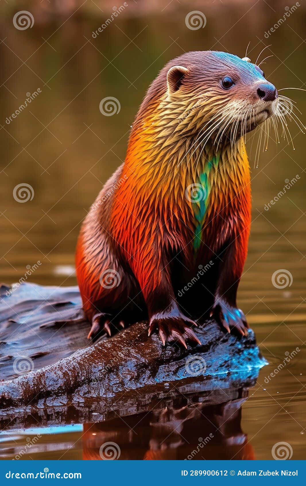 An animal on a log stock illustration. Illustration of giant - 289900612