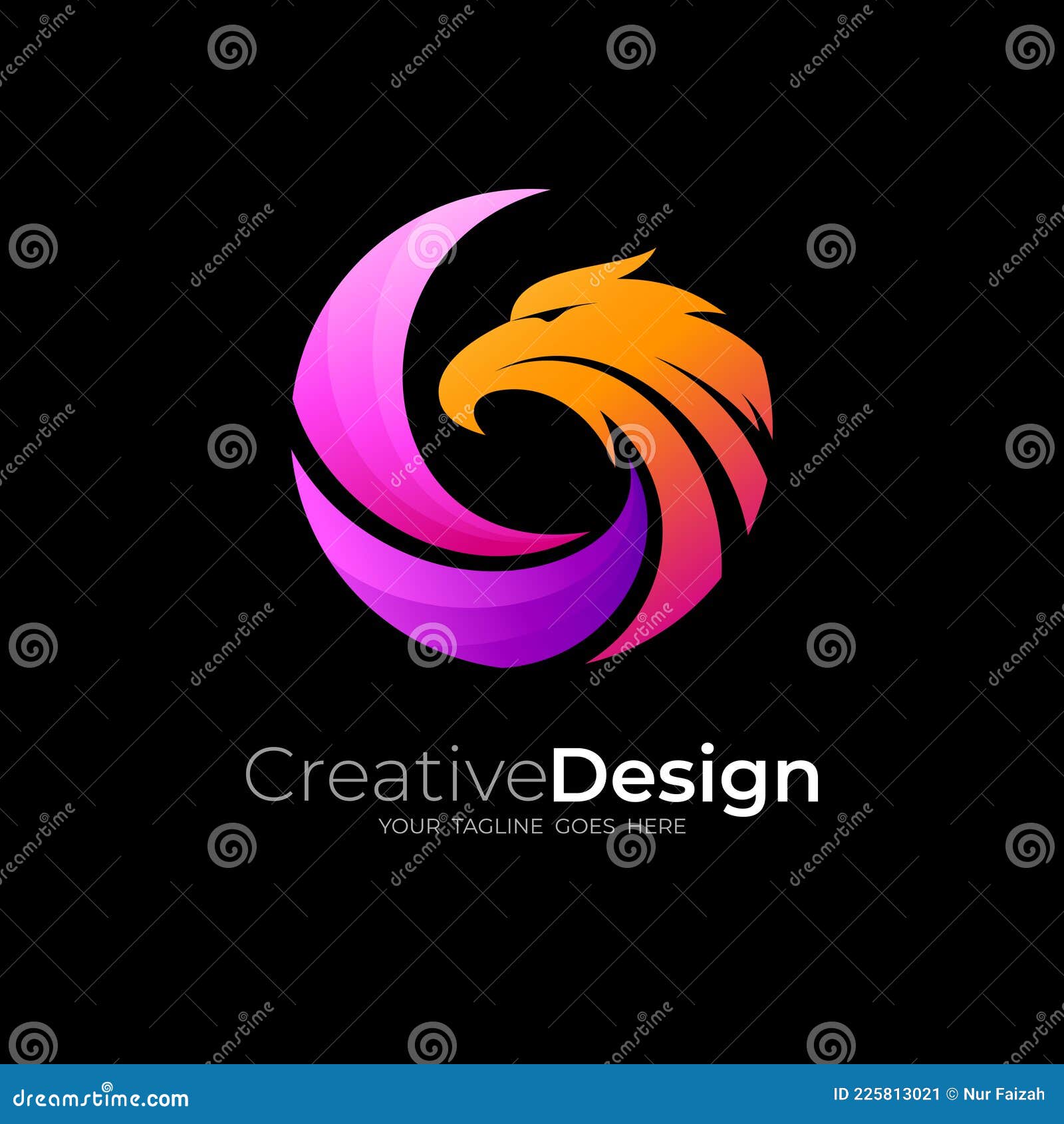 Circular Logos. Triangular Shapes Arranged In A Circle. Cartoon Vector ...