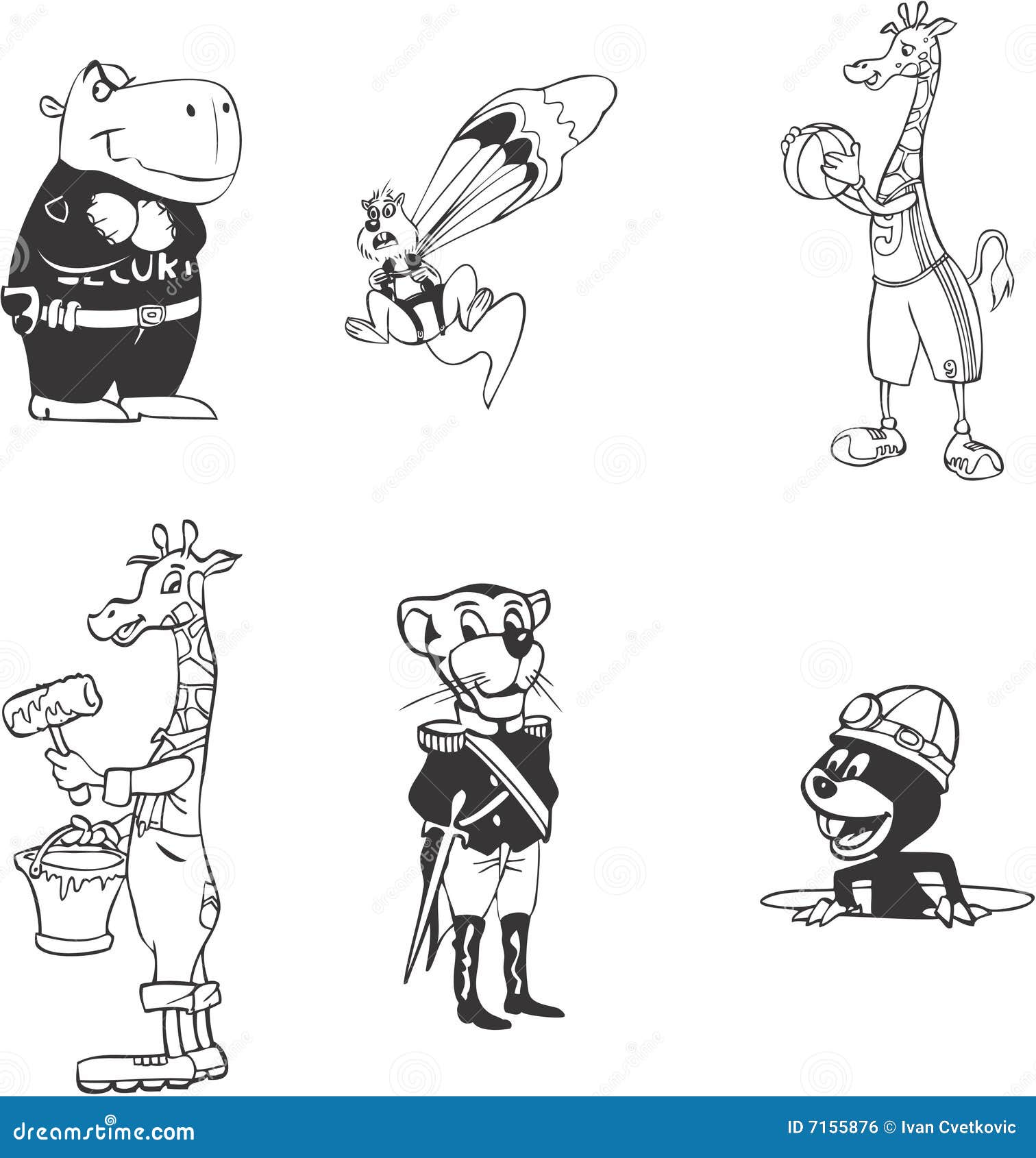 Animal Mascots - Rhino, Lion, Elephant Cartoon Vector | CartoonDealer ...