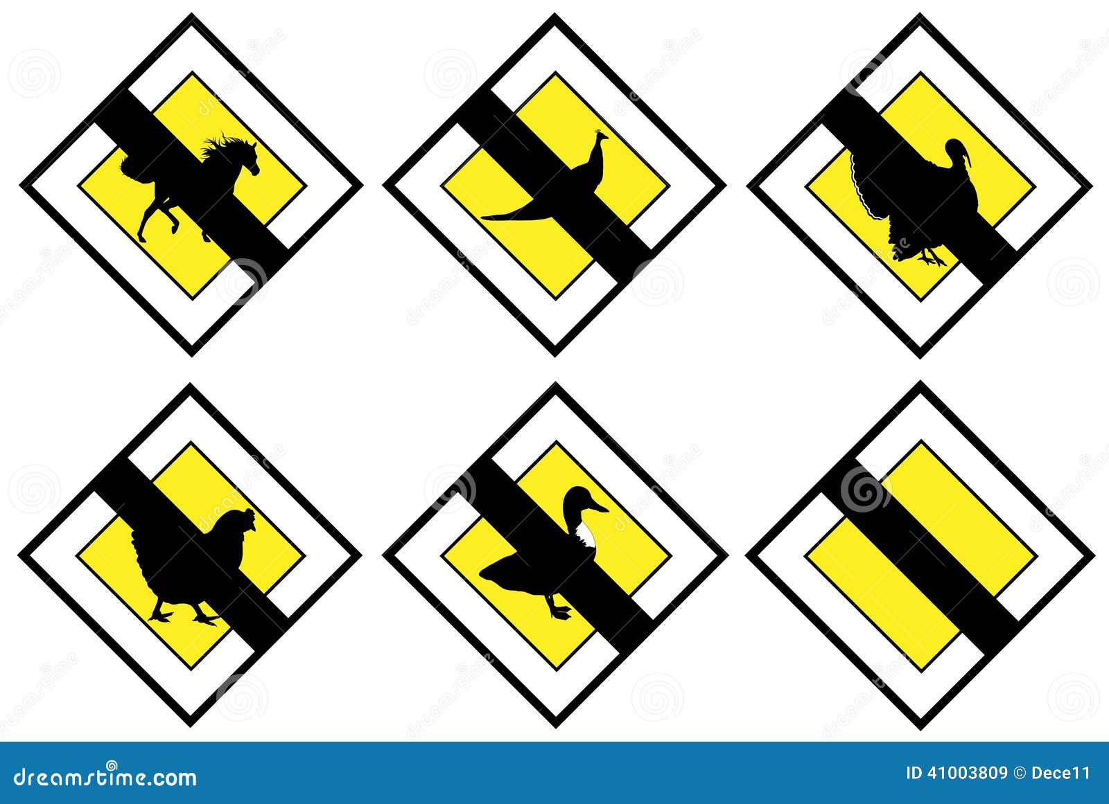 Animal no priority signs stock vector. Illustration of warning - 41003809