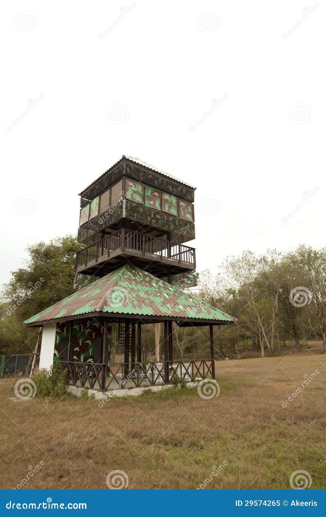 Animal observation tower stock image. Image of construction - 29574265